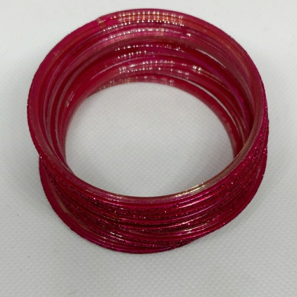 Vintage | Jewelry | 98s Vintage Purplepink Sparkly Bangles 10 | Poshmark